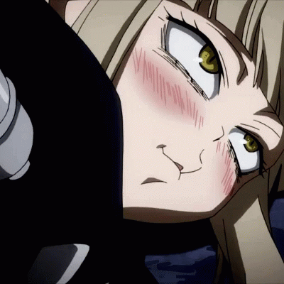 Toga Himiko Mha Pinned Down Blushing GIF | GIFDB.com