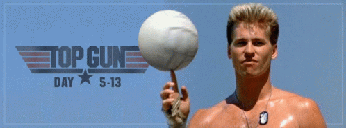Top Gun Iceman Volleyball Spin GIF | GIFDB.com