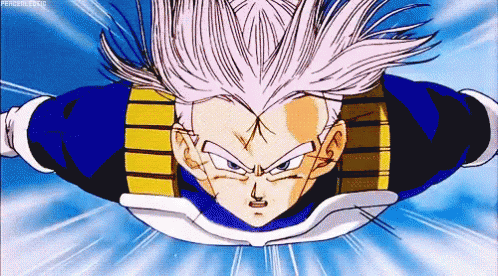 Trunks Dragon Ball Saiyan Flying GIF | GIFDB.com