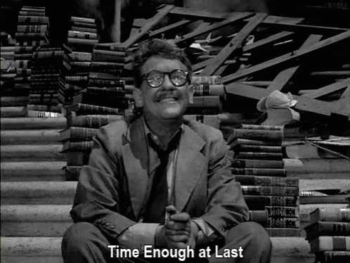 Twilight Zone Time Enough At Last Books GIF | GIFDB.com