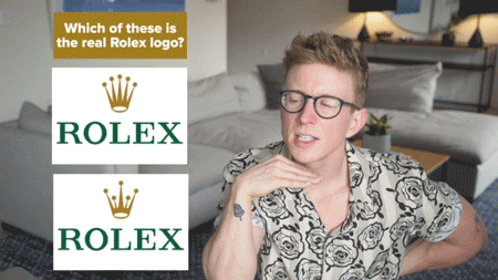 Tyler Oakley Screen With Rolex Logo GIF | GIFDB.com