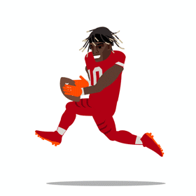 Tyreek Hill Walking Graphic Art GIF | GIFDB.com