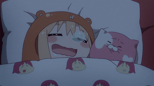 Umaru Sleeping With Stuffed Toy GIF | GIFDB.com
