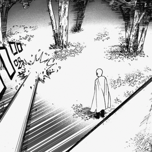 Unbothered Saitama Manga GIF | GIFDB.com