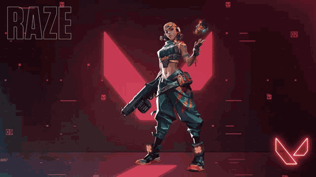 Valorant Raze Promo Art GIF | GIFDB.com