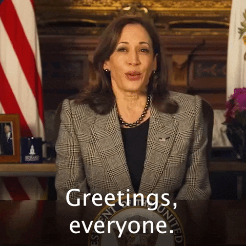 Vice President Kamala Harris Greetings GIF | GIFDB.com