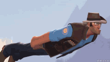 Video Game Tf2 Sniper Mr. Mundy Flying GIF | GIFDB.com