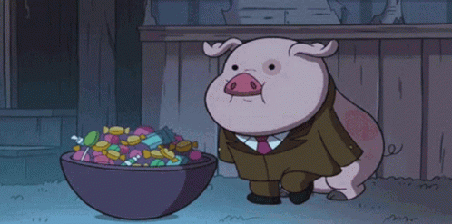 Waddles Eating Halloween Candy GIF | GIFDB.com