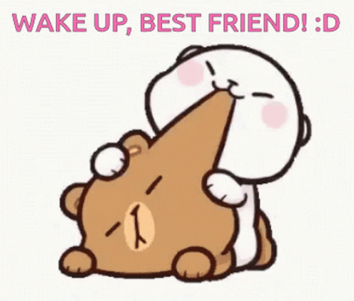 Waking Up Cute Best Friend GIF | GIFDB.com