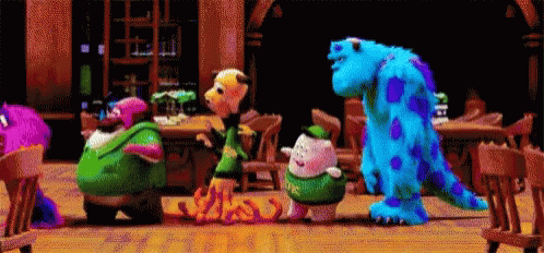 Walking Slow In Line Funny Scene Monsters Inc. GIF | GIFDB.com