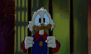 Walt Disney Comics Scrooge Mcduck Lonely In Jail GIF | GIFDB.com
