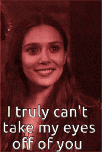 Wanda Maximoff Actress Elizabeth Olsen Eye Stare GIF | GIFDB.com