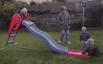Wasted Kid Slide Fall GIF | GIFDB.com