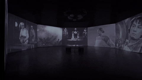 Watching Clips Museum GIF | GIFDB.com