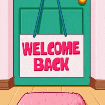 Welcome Back Banner Dog Cartoon GIF | GIFDB.com