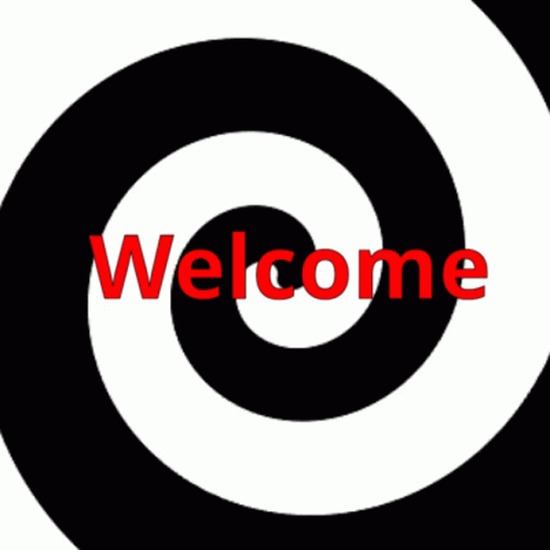 Welcome Spiral Hypnosis Black And White GIF | GIFDB.com