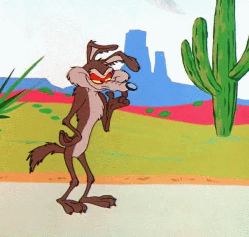 Wile E Coyote Thinking Evil Plan GIF | GIFDB.com