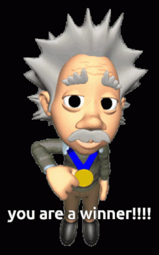 Winner Albert Einstein GIF | GIFDB.com