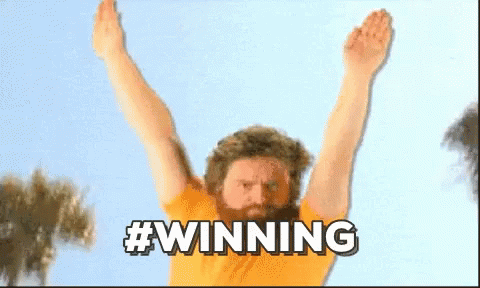 Winning Zach Galifianakis Flying GIF | GIFDB.com