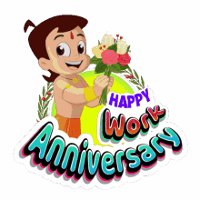 Work Anniversary Kid Animation Backdrop GIF | GIFDB.com
