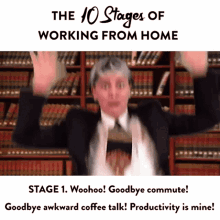Working From Home Goodbye Commute Woohoo GIF | GIFDB.com