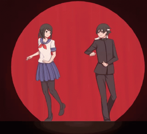 Yandere Simulator Ayano Aishi Taro Yamada Dance GIF | GIFDB.com