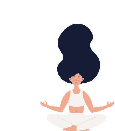 Yoga Relax Meditate Sticker GIF | GIFDB.com
