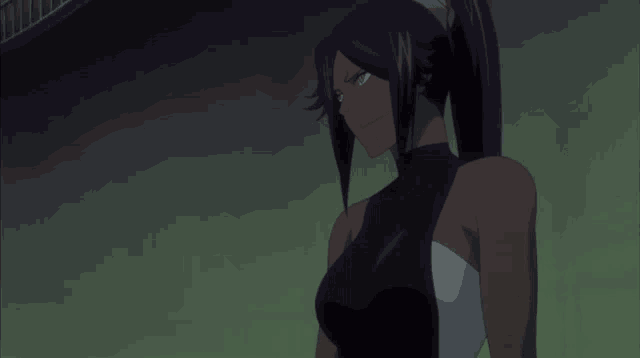 Yoruichi Crossed Arms Confident Bleach Anime GIF | GIFDB.com