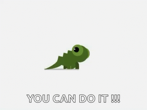 You Can Do It Cute Cartoon Lizard GIF | GIFDB.com