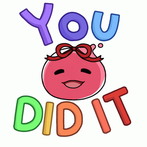 You Did It Squishie Slime Congratulations Confetti GIF | GIFDB.com