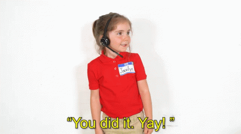 You Did It Yay Happy Girl Raising Arms Meme GIF | GIFDB.com
