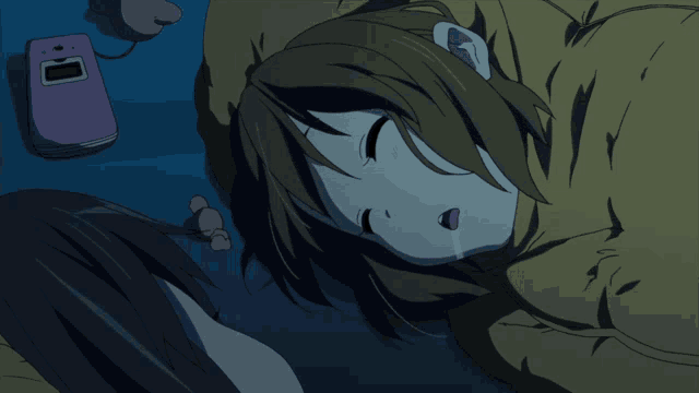Yui Hirasawa Anime Drooling While Sleeping GIF | GIFDB.com