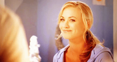 Yvonne Strahovski Sarah Walker Shy Smile GIF | GIFDB.com