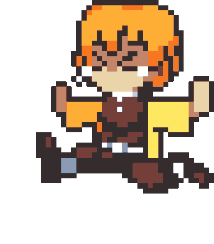 Zenitsu Pixel Running GIF | GIFDB.com