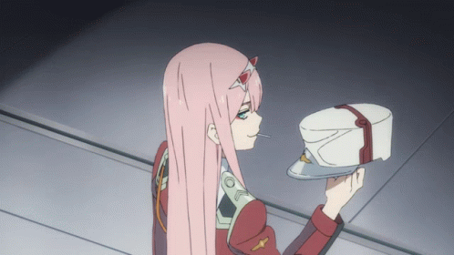 Zero Two Lazily Throwing GIF | GIFDB.com