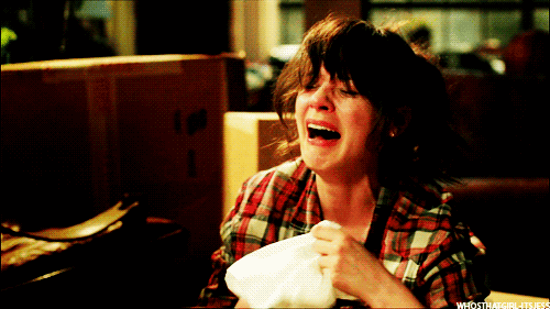 Zooey Deschanel Happy Tears GIF | GIFDB.com