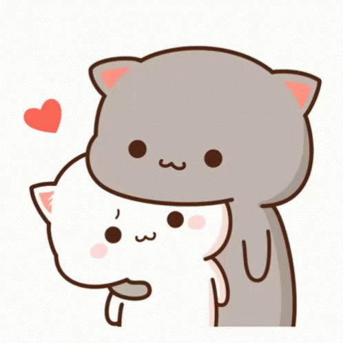 Cute Chibi Couple Kiss On Cheeks