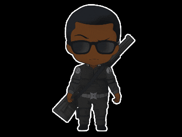 Animated Gunner Wearing Shades
