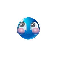 Blue Emoji Blue Blush Sticker GIF | GIFDB.com