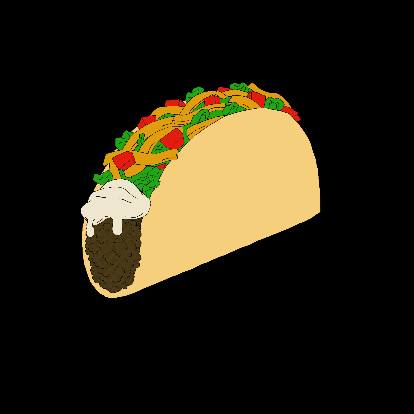 Cartoon Taco Eating