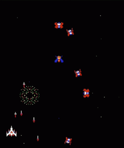 Galaga Ship Gyaraga Art GIF | GIFDB.com