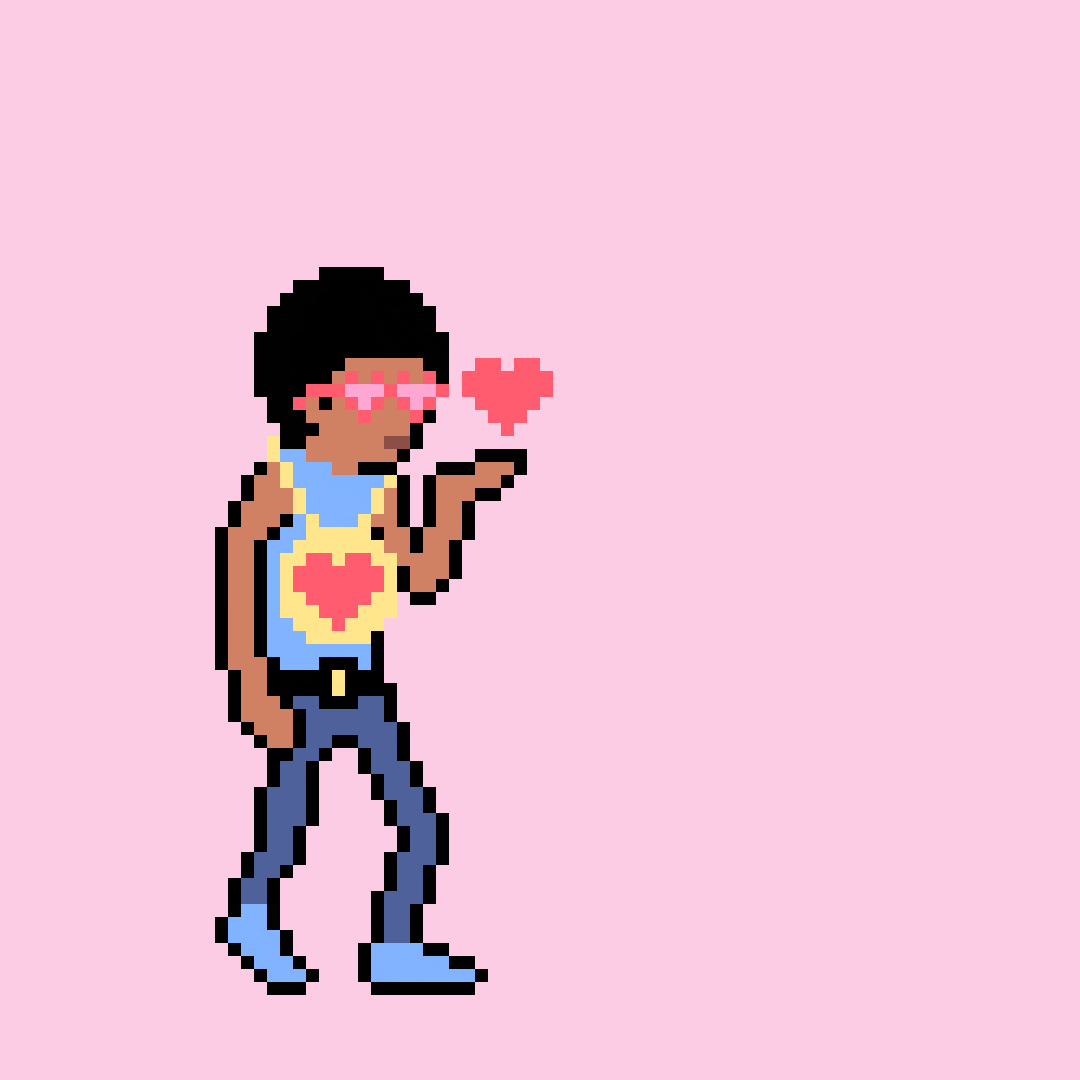 Grooving Art Man Sending Kisses