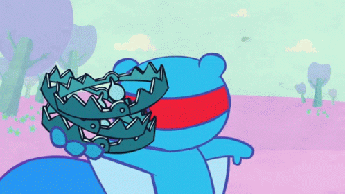 Happy Tree Friends Splendid Throws Trap GIF | GIFDB.com