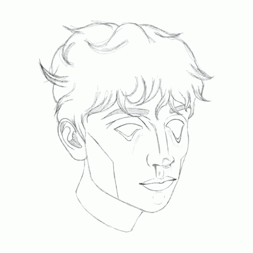 Sketch Of A Crying Man