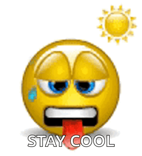 Too Hot Emoji Stay Cool