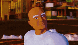 3d Animation Mr Clean Holding Head GIF | GIFDB.com
