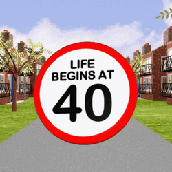40th Birthday Life Begins At 40 Sign GIF | GIFDB.com