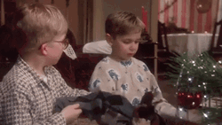 A Christmas Story Ralphie And Randy Throw Socks GIF | GIFDB.com