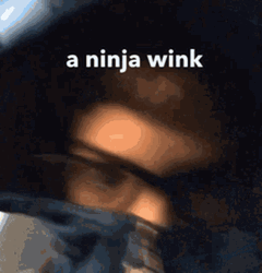 A Ninja Winking Secretly GIF | GIFDB.com