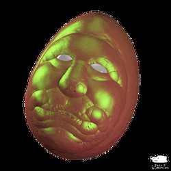 Abstract Orange Jellygummies Head Throbbing GIF | GIFDB.com